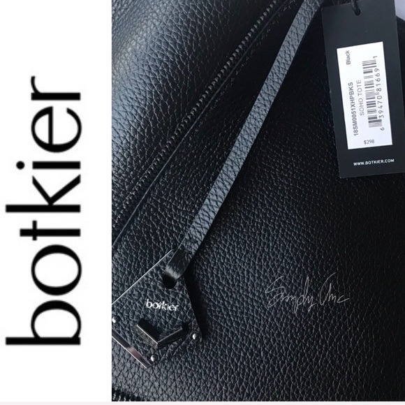 Botkier | Bags | Nwt Botkier Genuine Pebble Leather Soho Tote Black ...